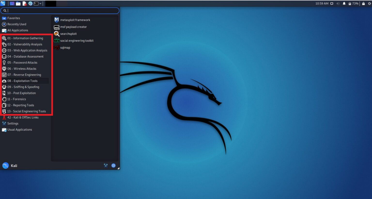 Kali Linuxでできること／13の機能とツール10選を解説 | スタフラTech | Study Infra & Tech